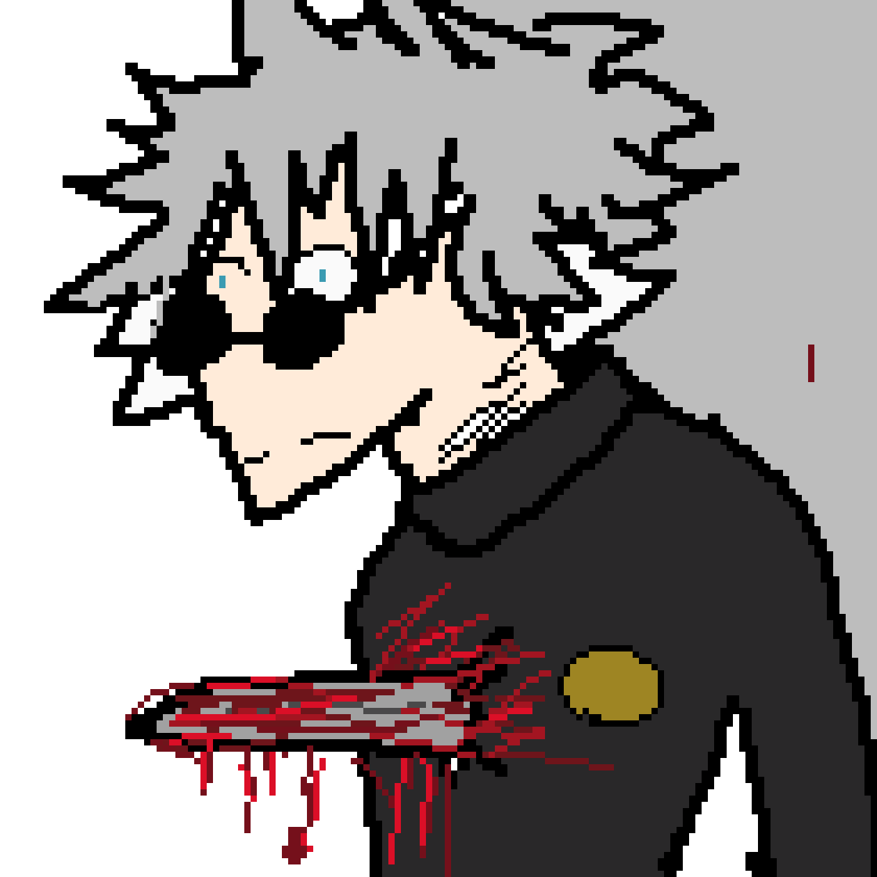 Pixilart - gojo stabbed( BAD) by french-taco44