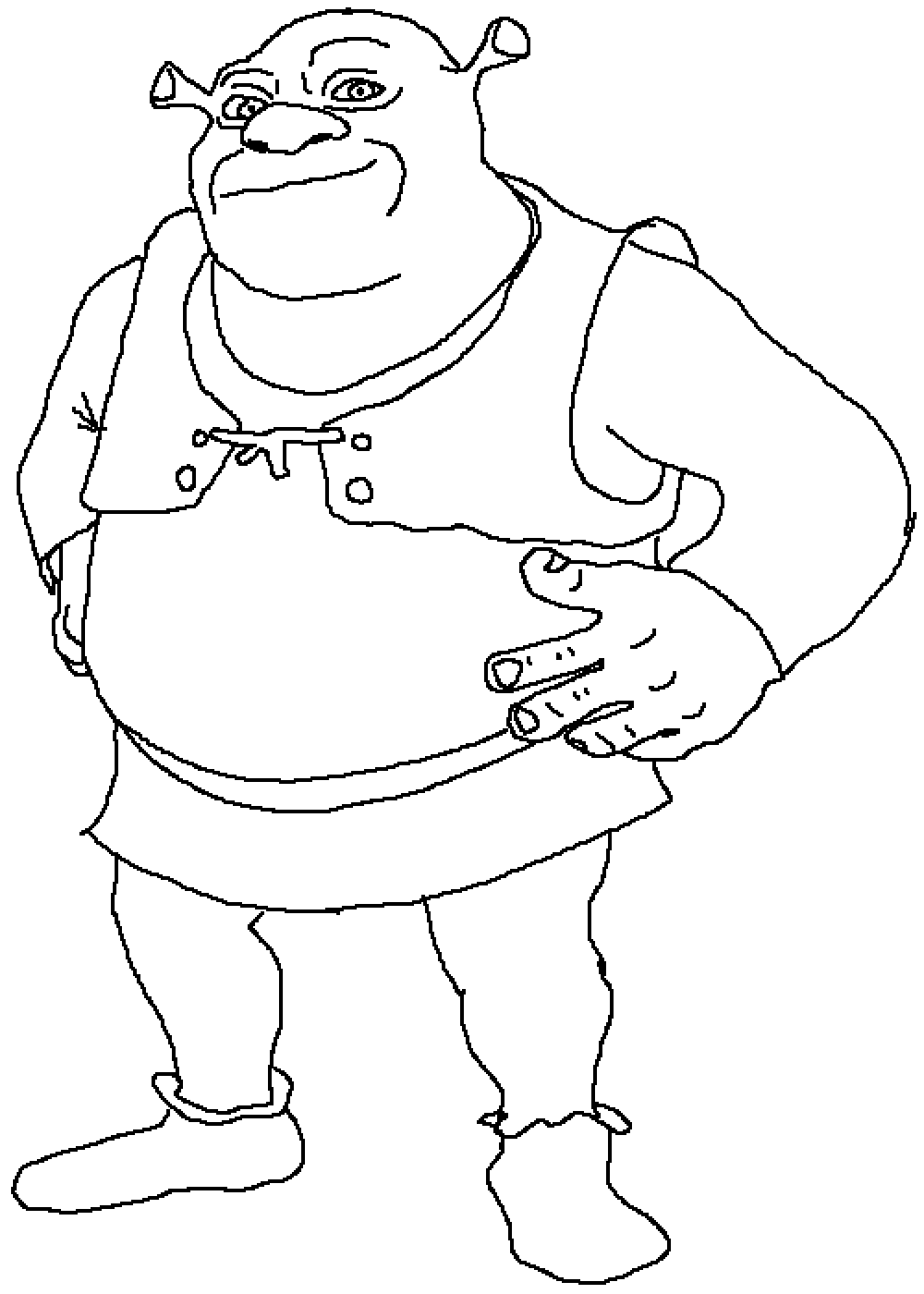 Pixilart - Fullbody Shrek Base by ThatZempelCat