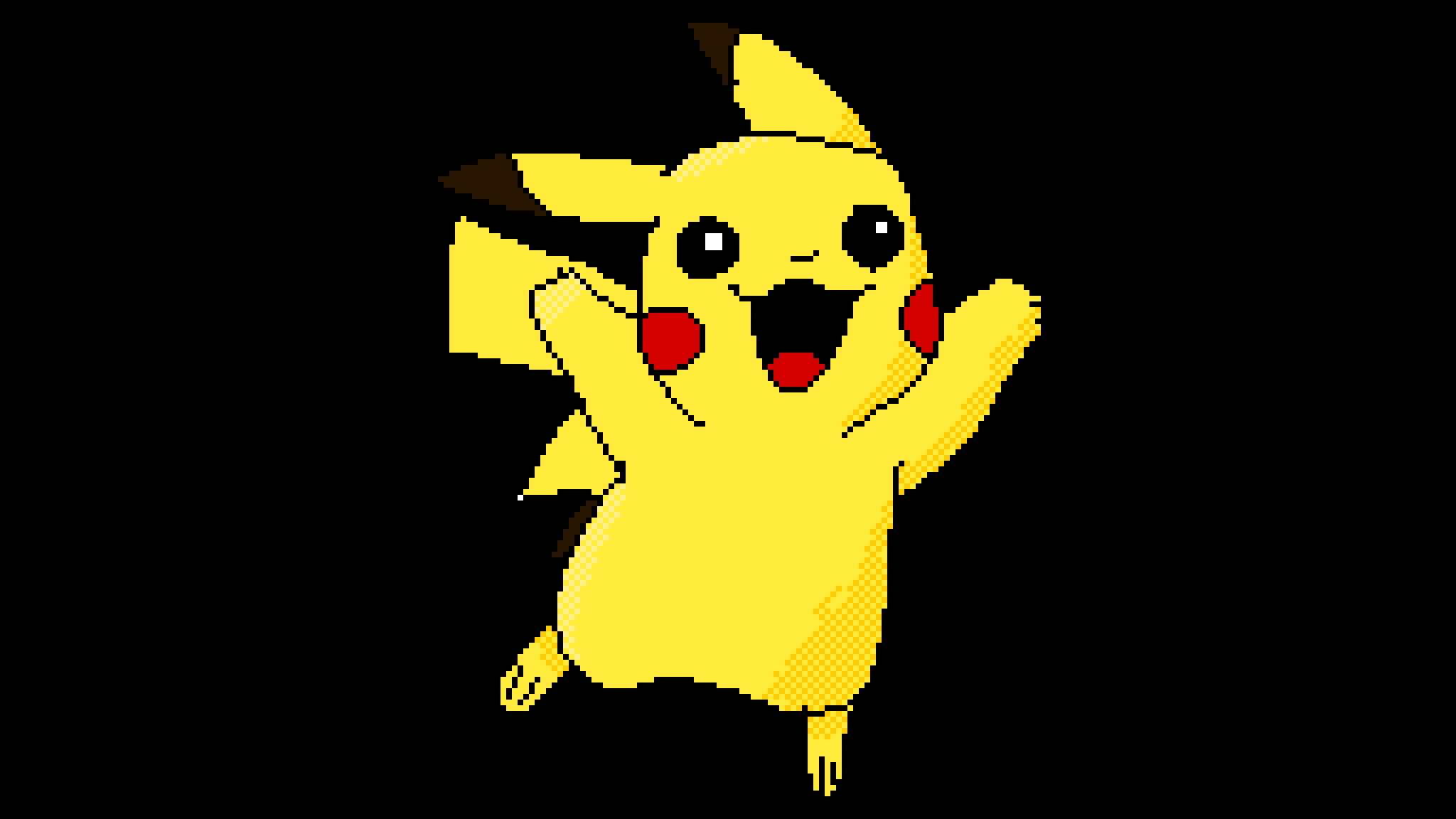 Pixilart - Pikachu base by AmberTitan2