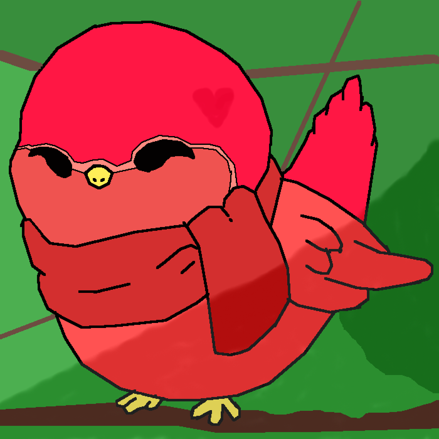 Pixilart - kawaii bird by cat-love