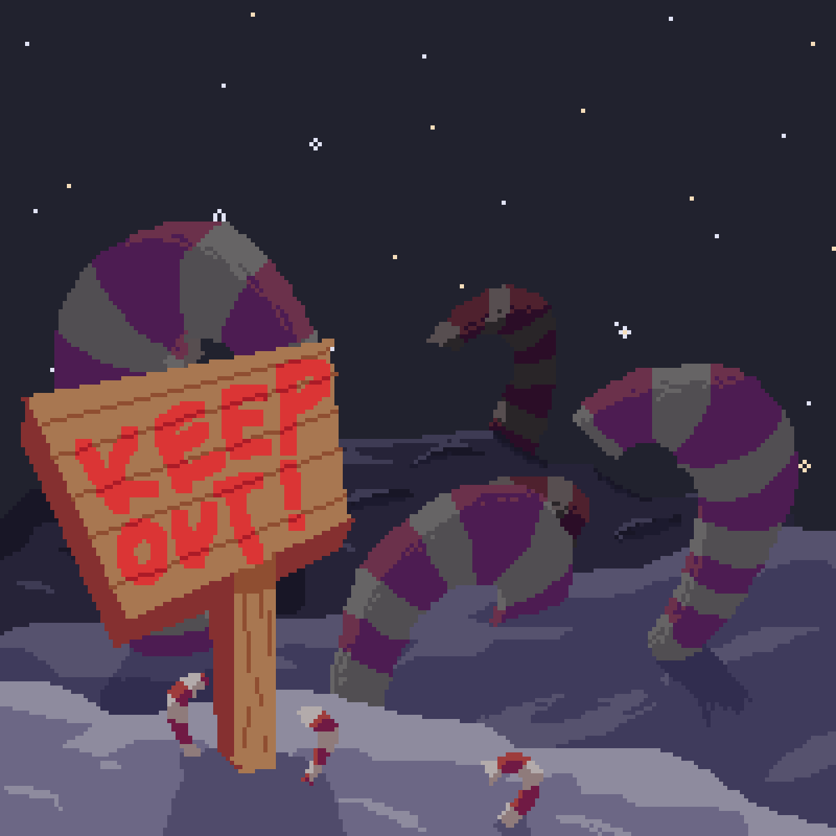 Pixilart - Candy cane forest by Octopie34