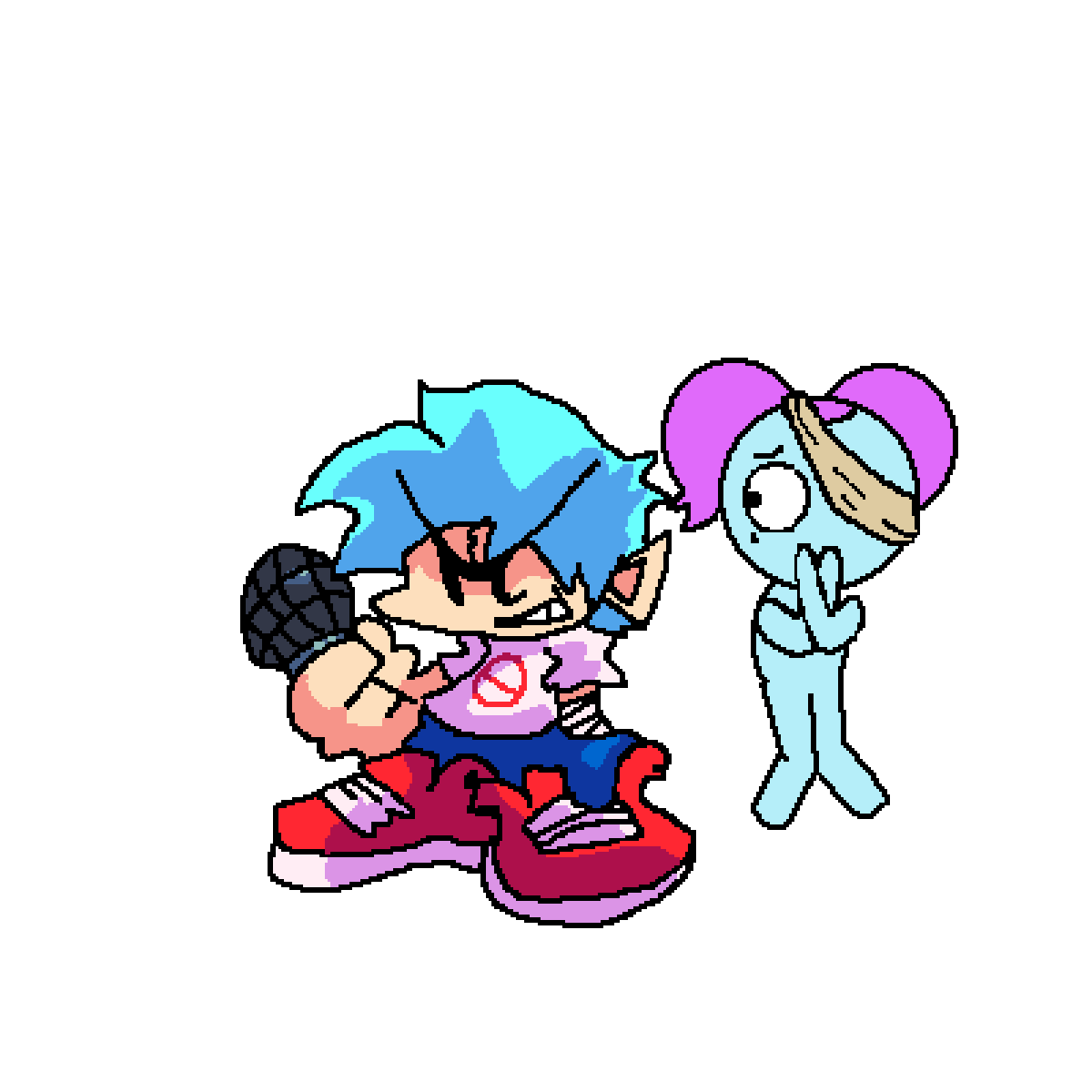 Pixilart - bf and pibby by justaclock