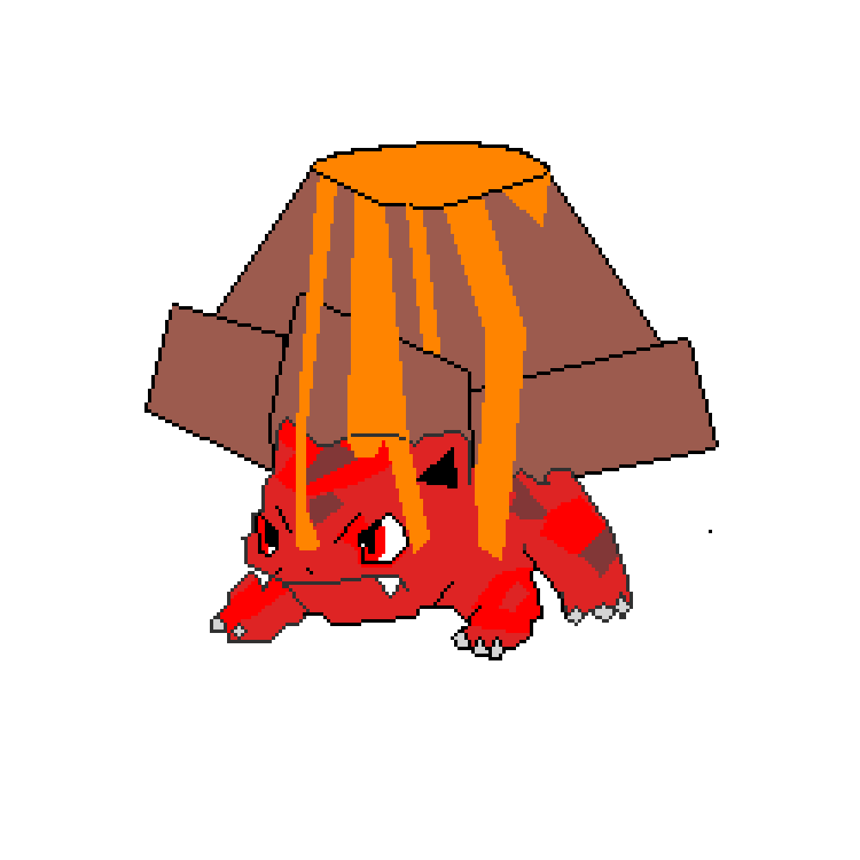 Pixilart - fire/rock ivysaur by cosmicstregnth