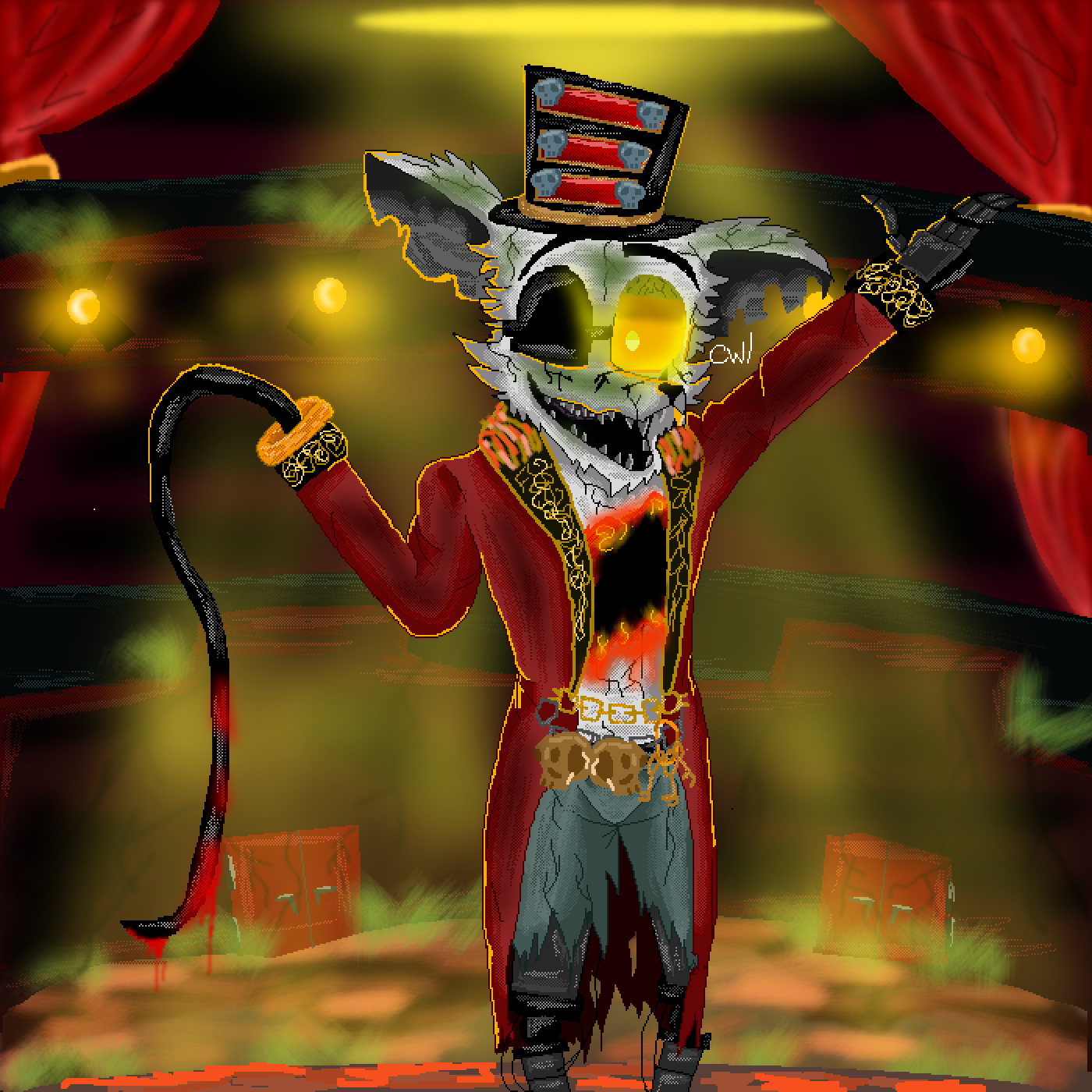 Pixilart - ringmaster foxy by Crystalwater1