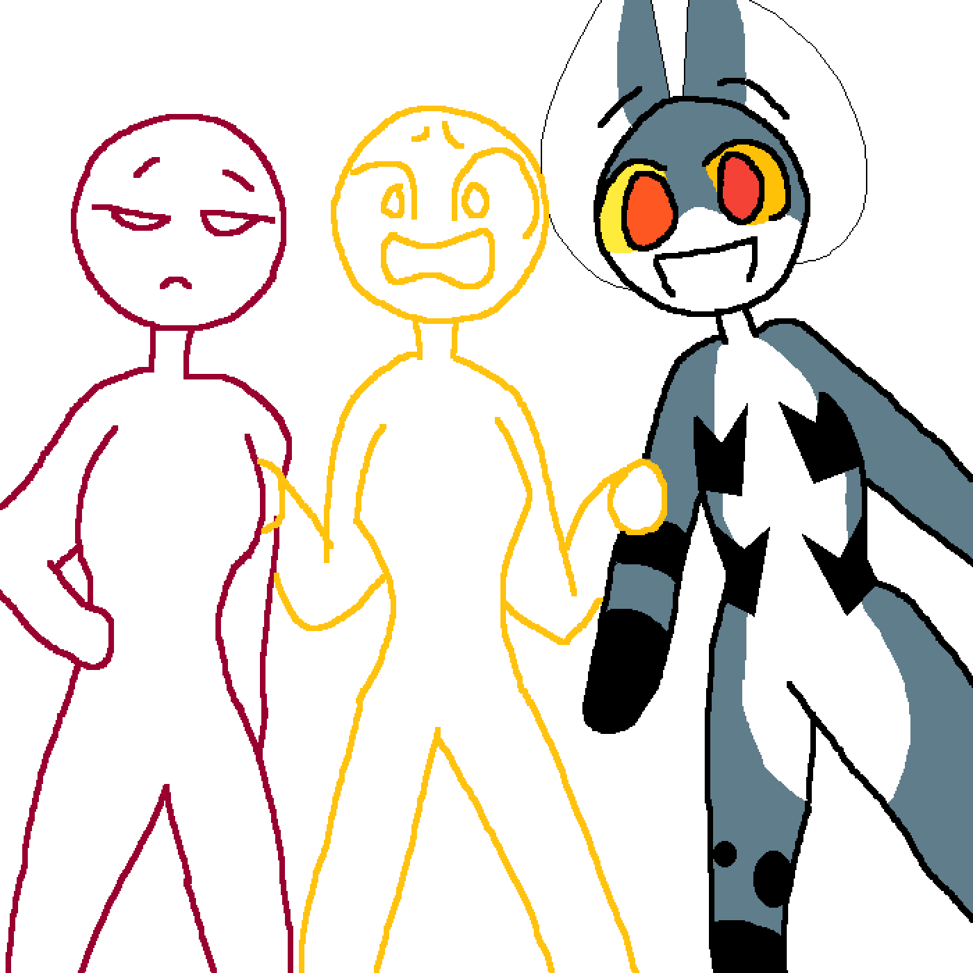 Pixilart - 3 person base by BIRDSareCUTElol