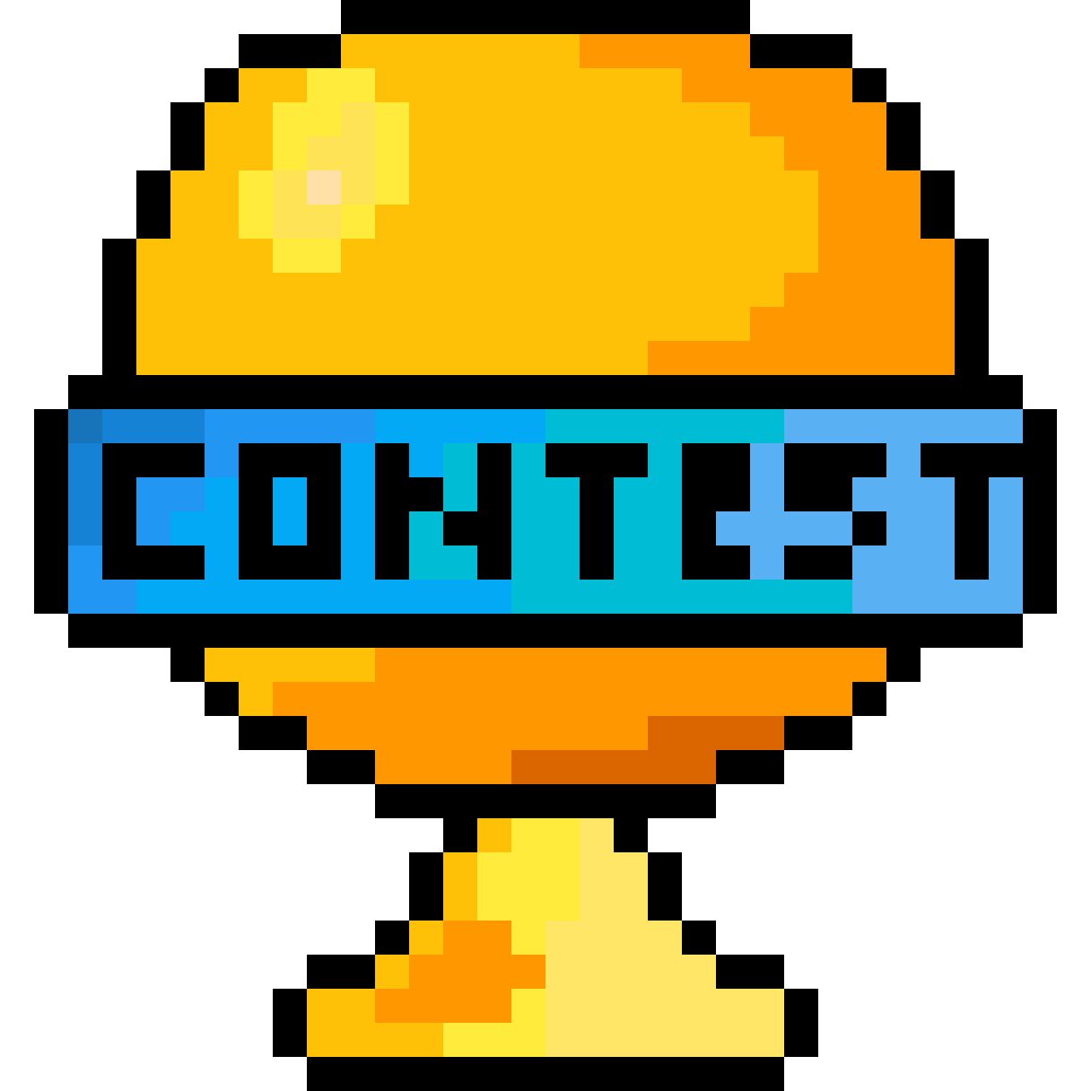 Pixilart - Golden trophy contest badge by CJC111