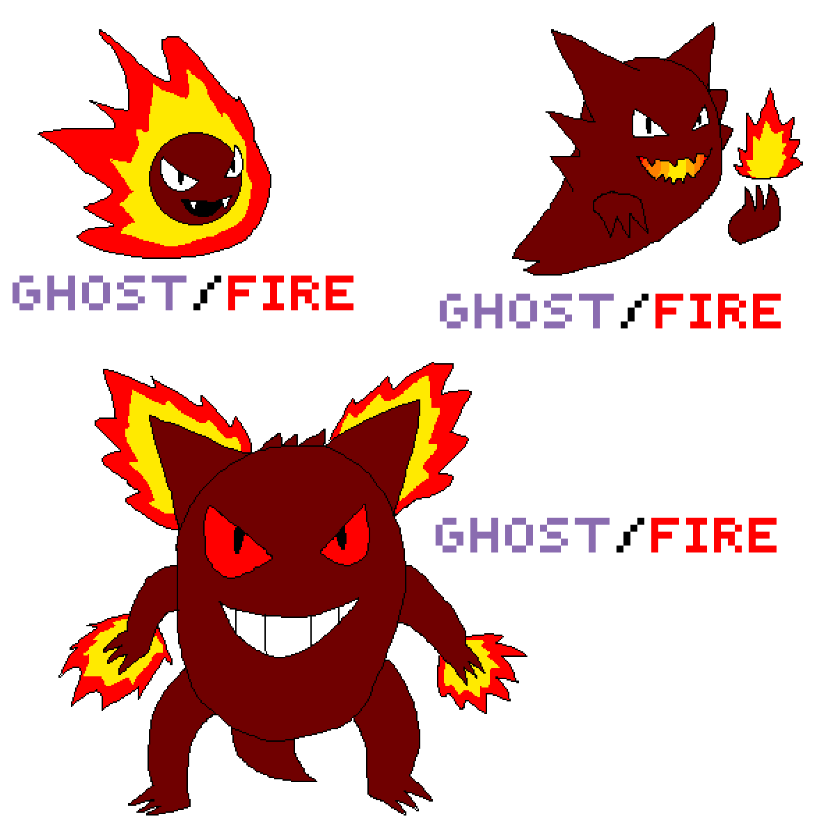 Pixilart - Draklokian Gastly Family by ShinyLugia98