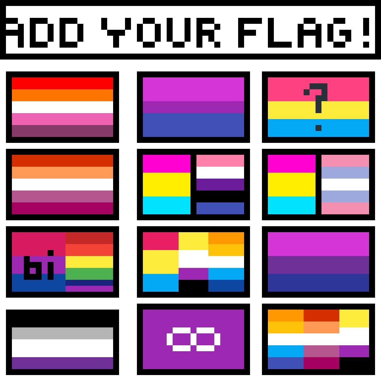 Editing pride flags! - Free online pixel art drawing tool - Pixilart