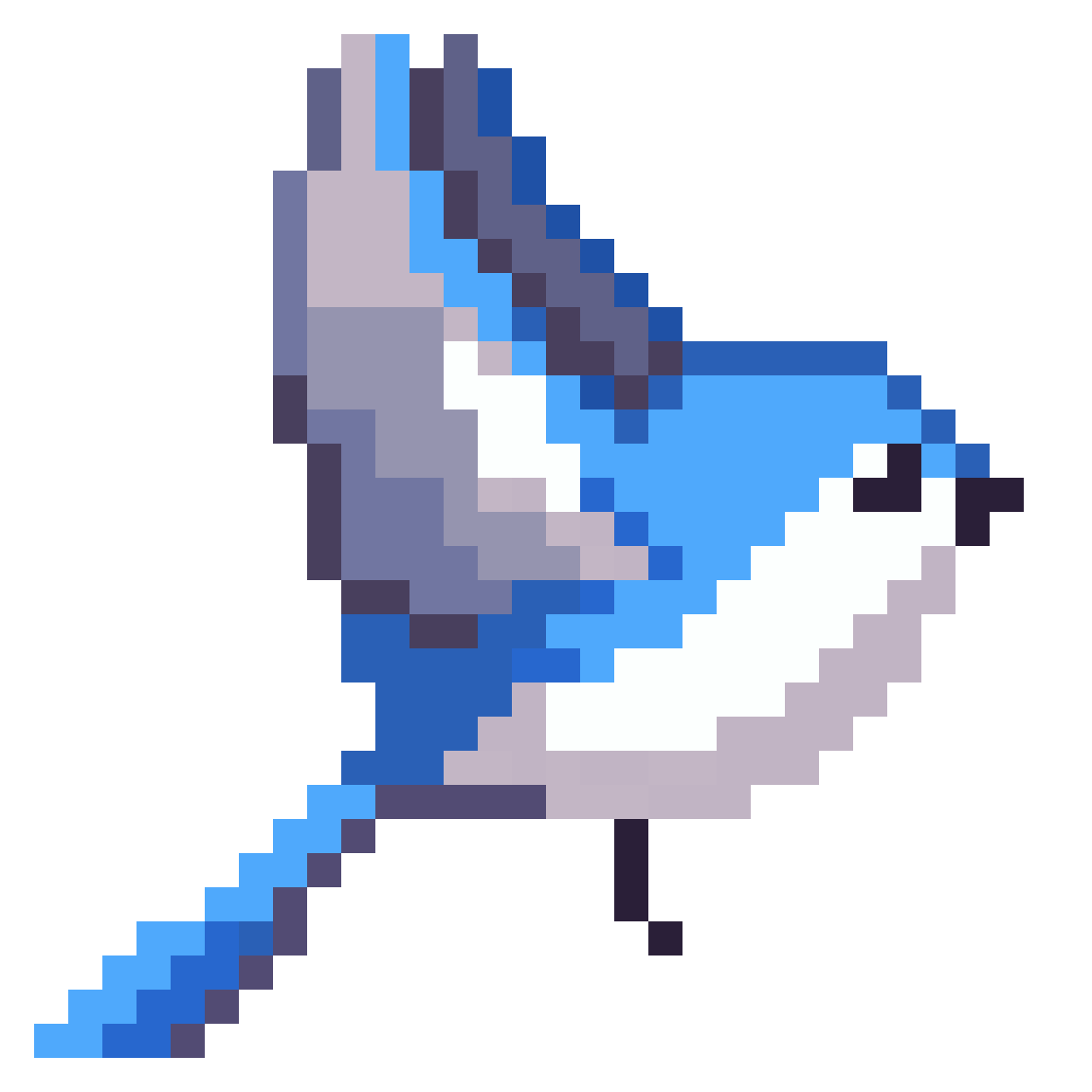 Pixilart - blue bird flying by Nick333