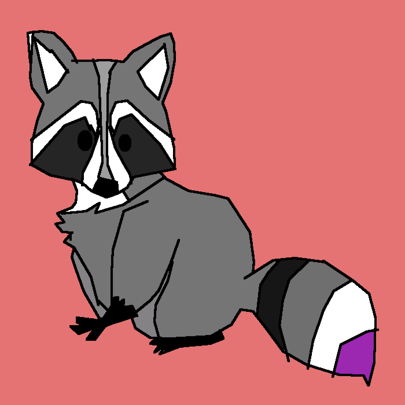 Pixilart - ace raccoon by autistic-artist
