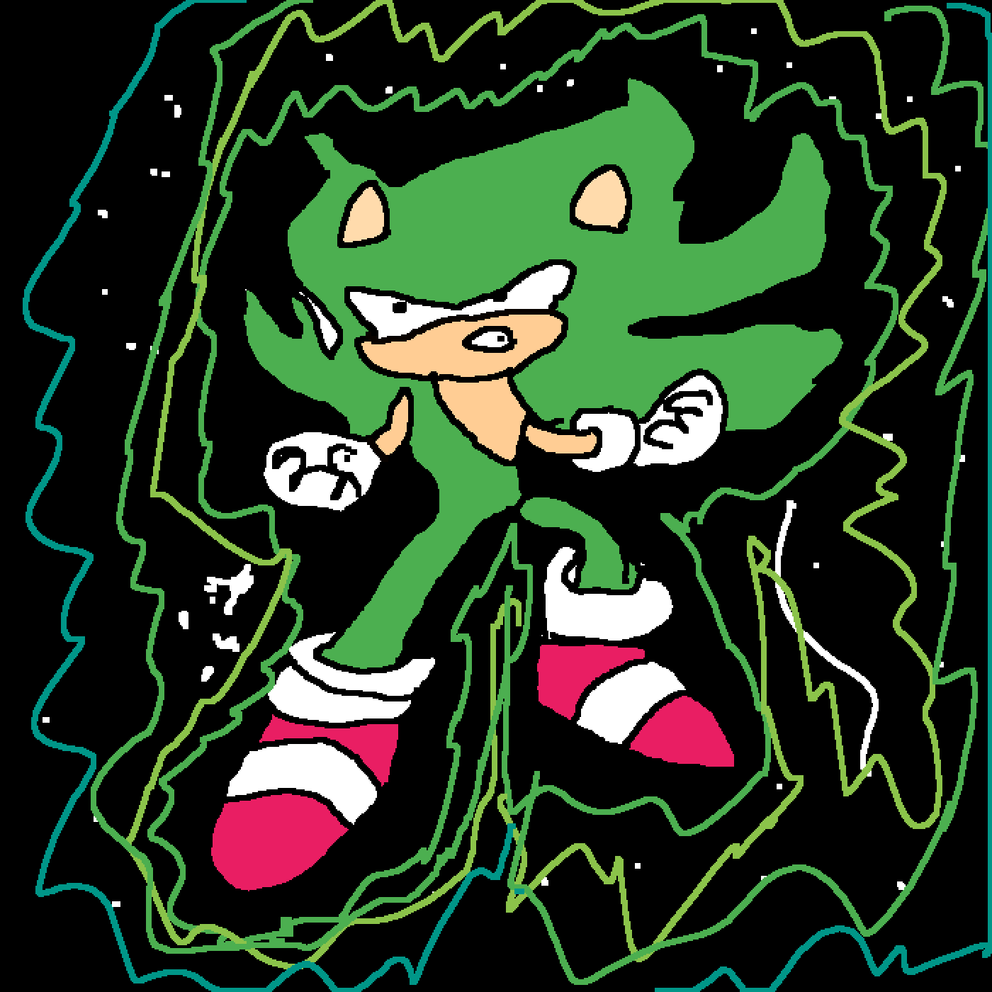 Pixilart - super green sonic by am-leaving