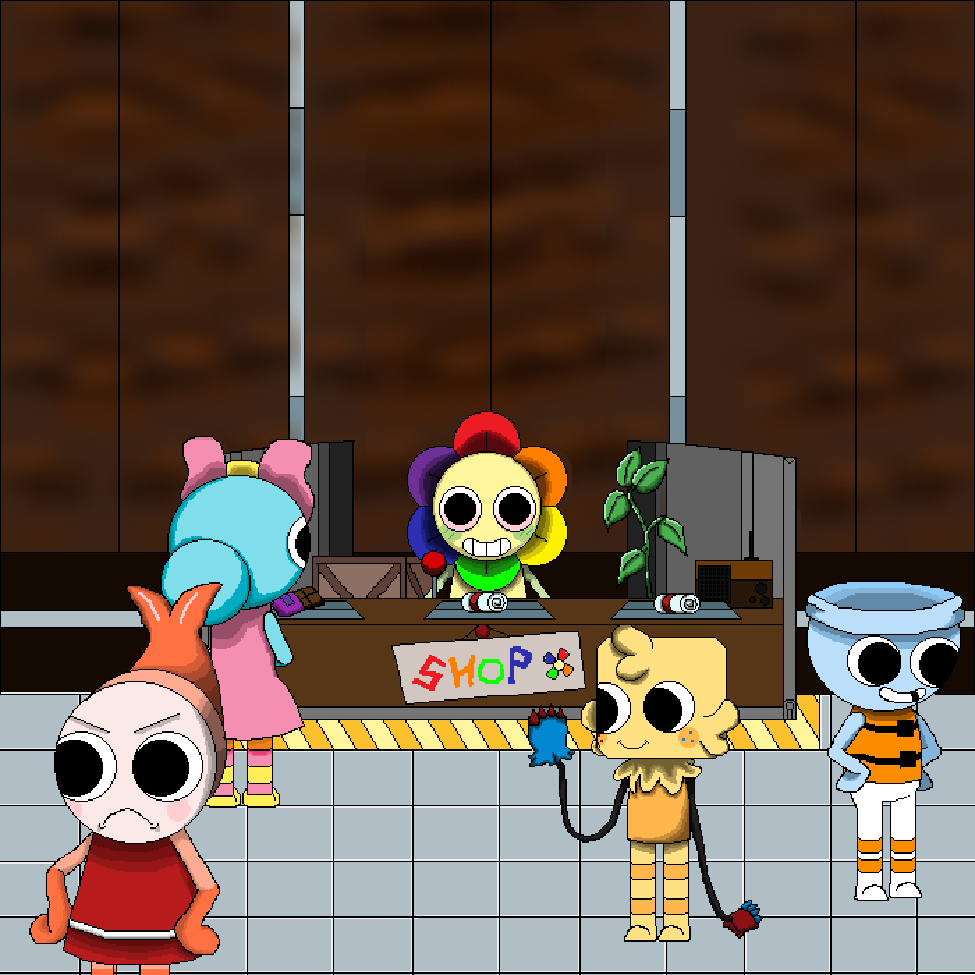 Pixilart - elevator (dandys wolrd) by isabelago576