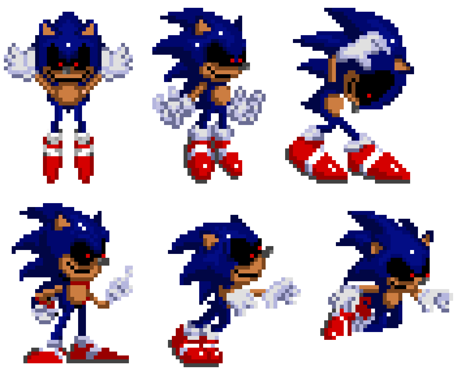Pixilart - My Sonic.exe sprites by wondertaco256