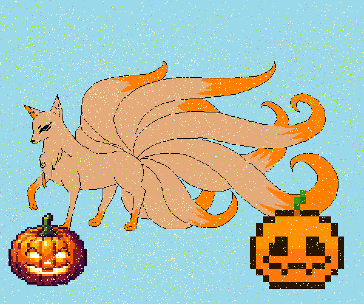 Pixilart - Kitsune (Ninetails) Base by Evelyn-the-wate