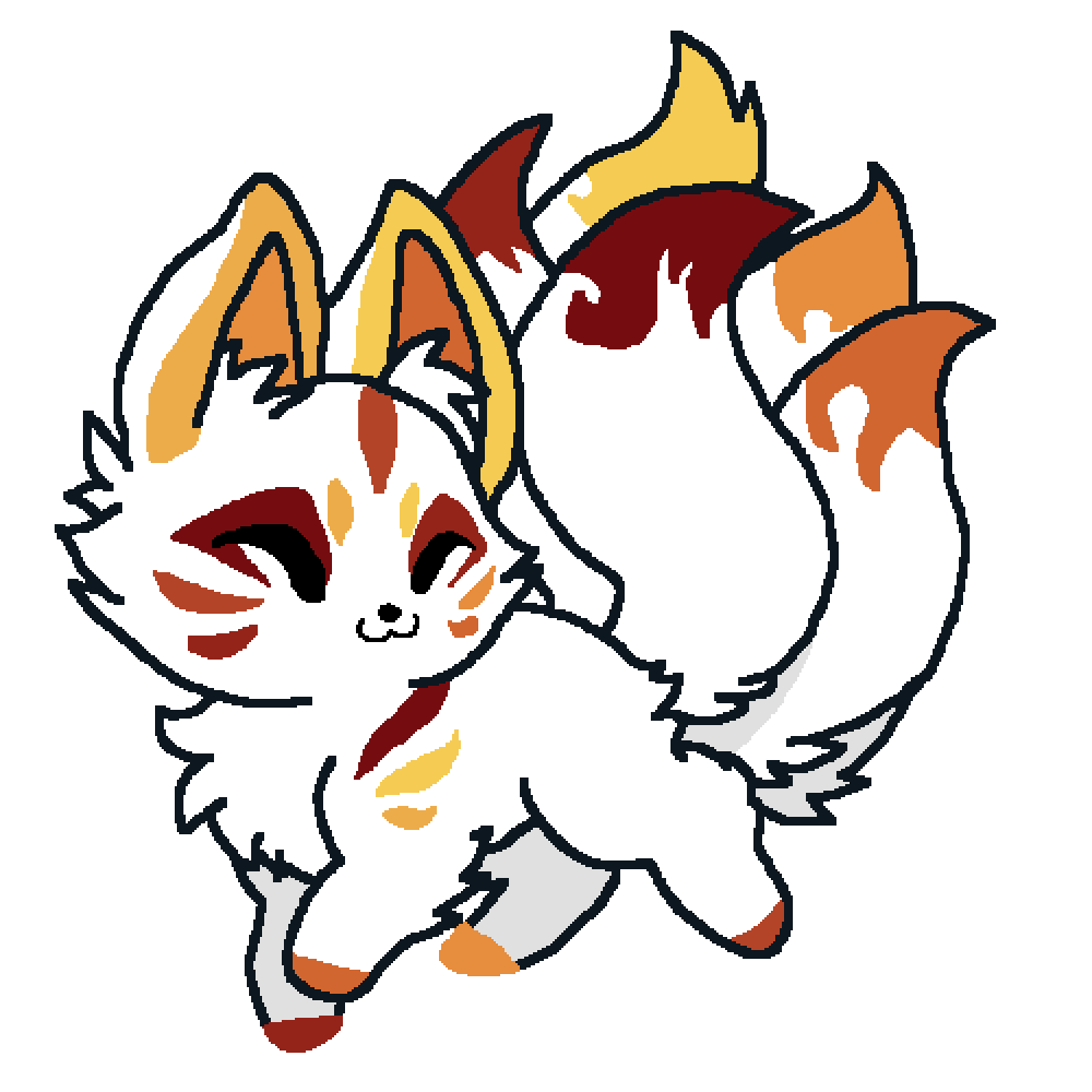 Pixilart - Kitsune Fire Fox by Gamer-Ruby