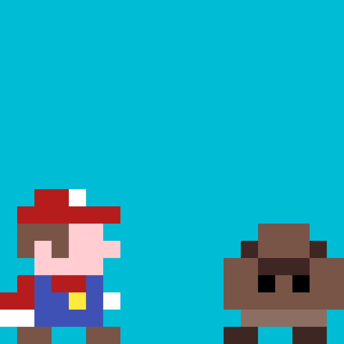 Pixilart - Mini mario vs mini gumpa by Gab-toons