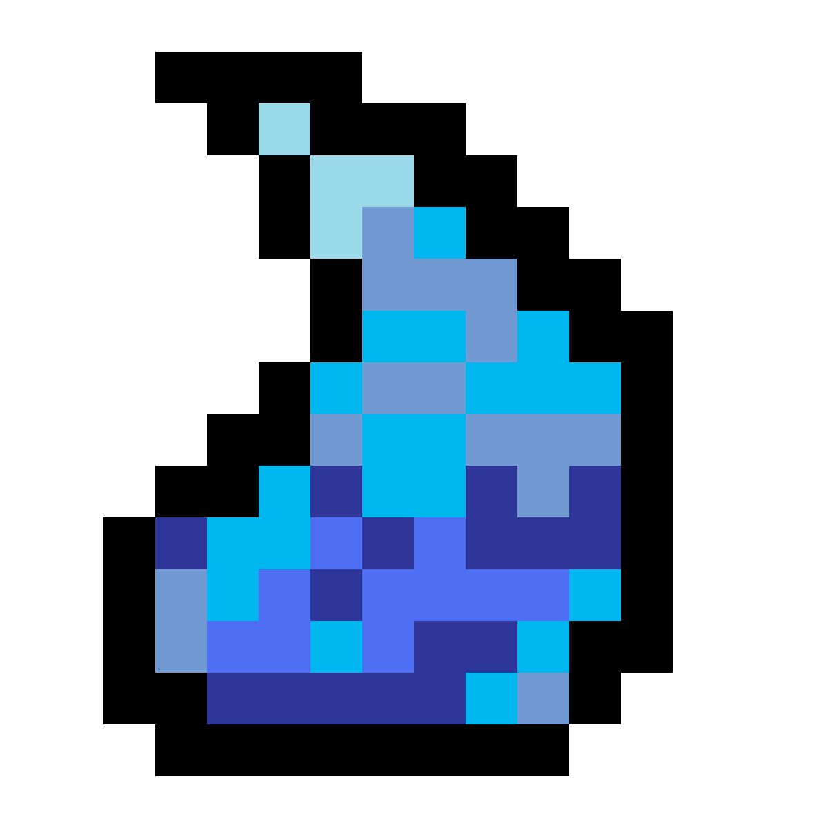 Pixilart - My First Pixel Art! (Water Droplet) by GDtorrentiaL