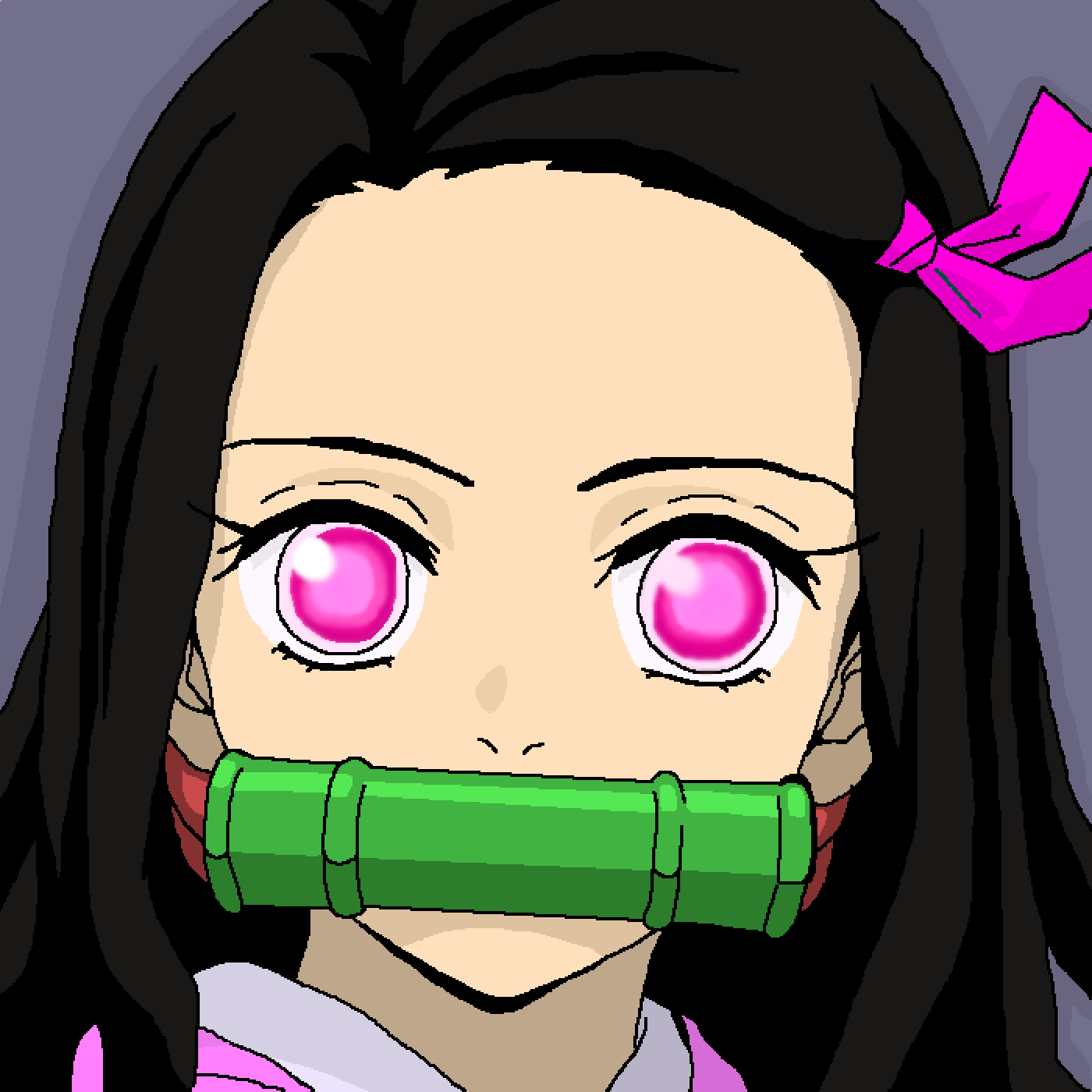 Pixilart - Nezuko base by pebble-vee-123