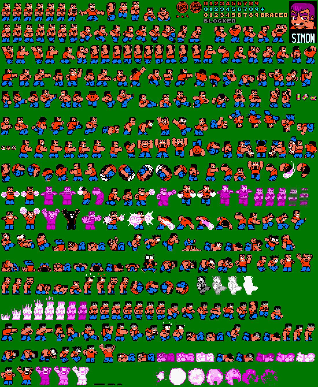 Pixilart - Simon spritesheet by Tuxedoedabyss03