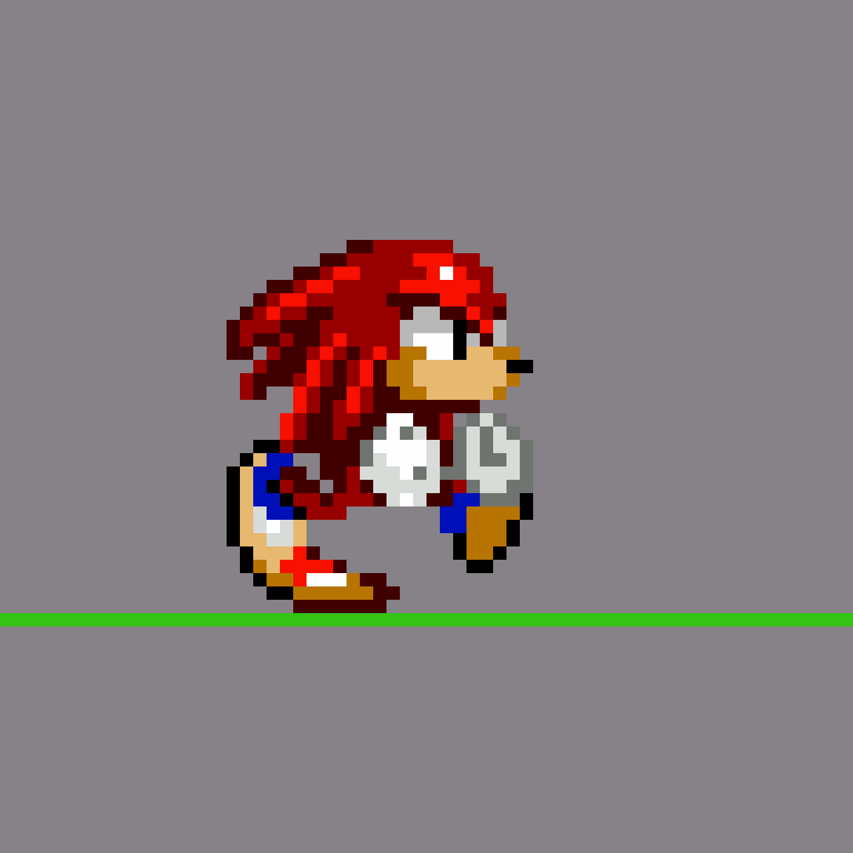 Pixilart - Sonic Chaos knuckles Run cycle by Chris-oc