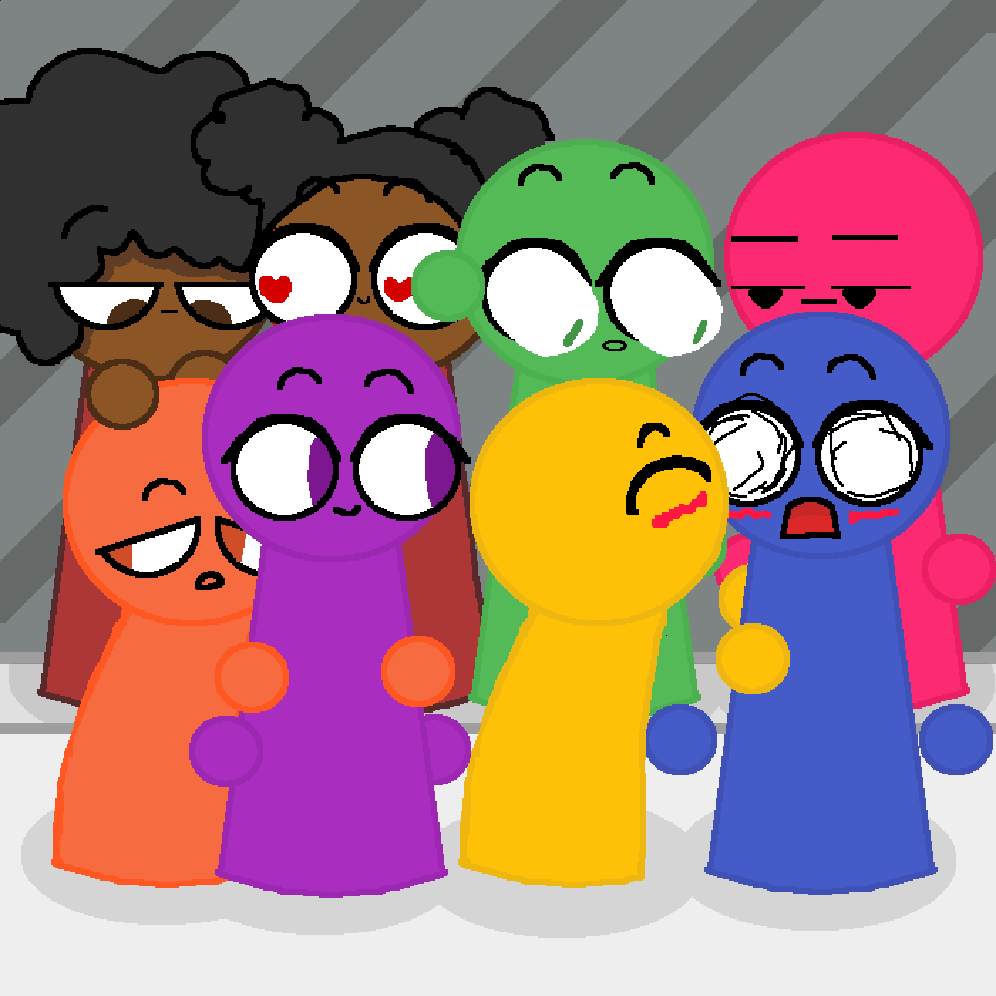 Pixilart - 8 person base >:> EHEHE by YellowBellow