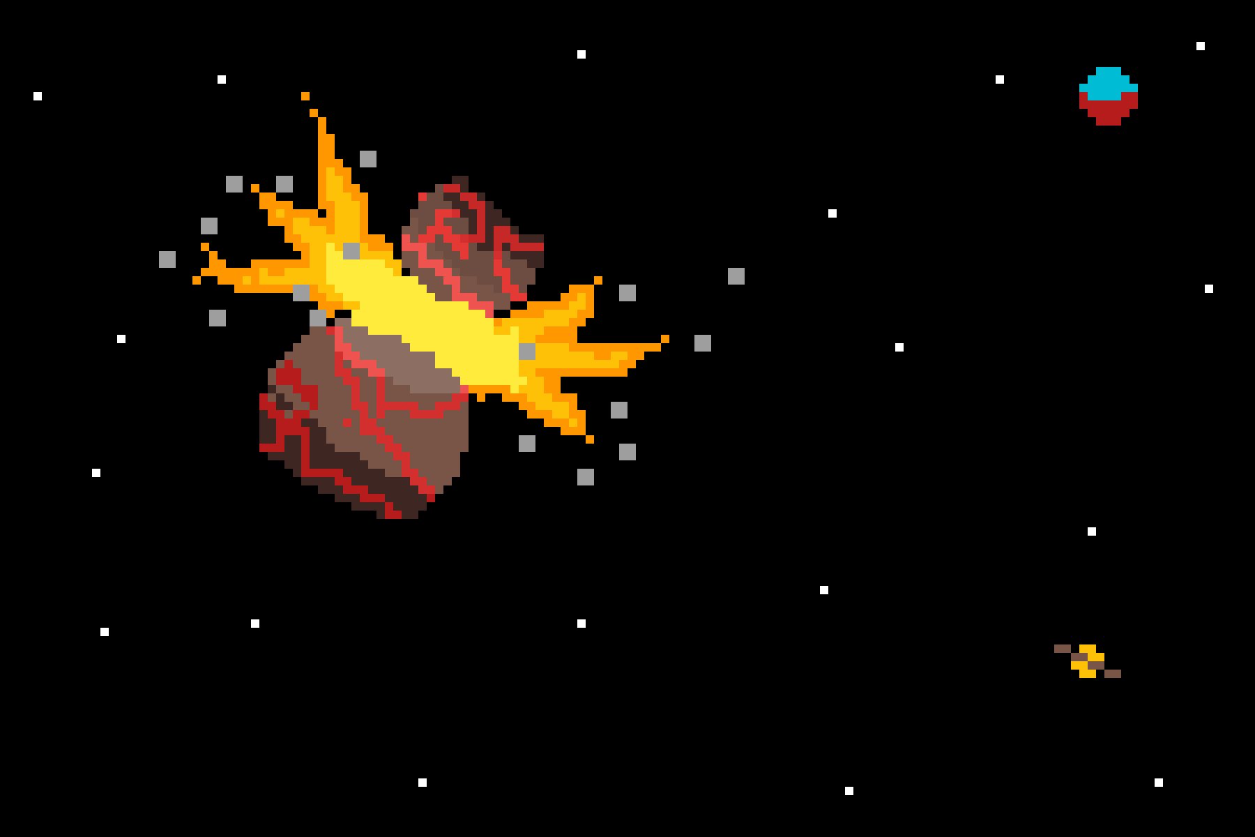 Pixilart - The Theia Collision by Universe-Artbox