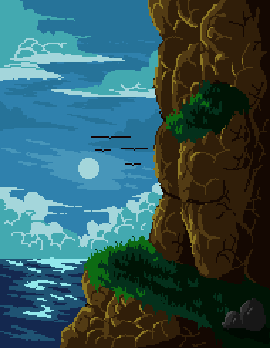 Pixilart - Cliff side by DayLens