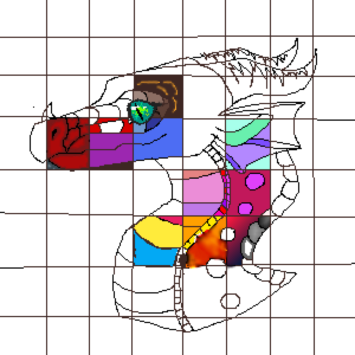 Pixilart - Color in a square of this Rainwing 11/10/23 by Miah09