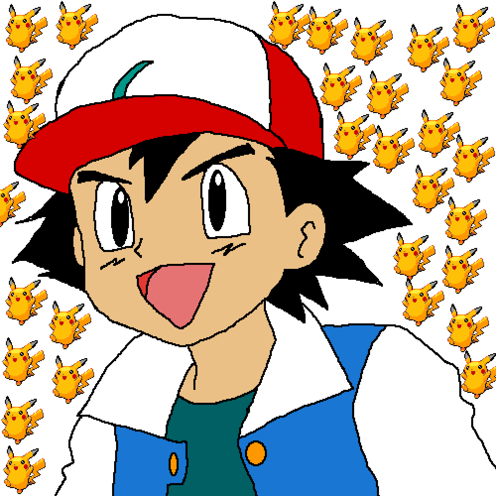 Editing POKEMON ASH BASE! - Free online pixel art drawing tool - Pixilart