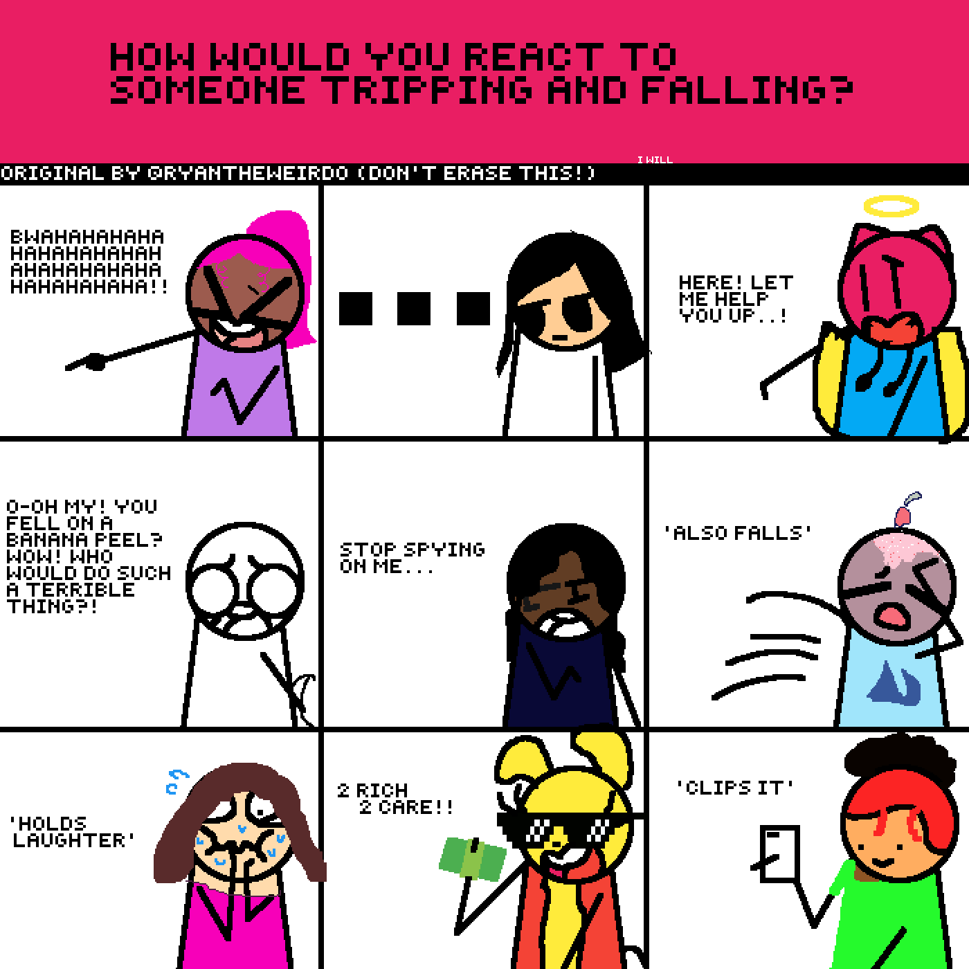 Pixilart - Eppiccc falling oc reaction by Human1233333