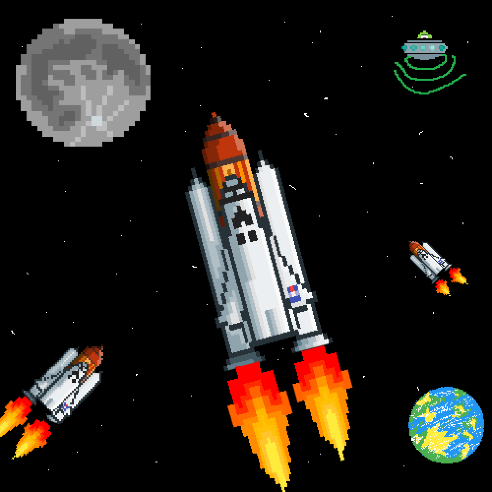 Pixilart - NASA ship by THE-GRAY999