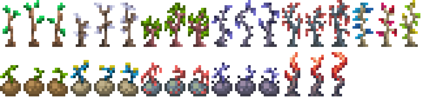 Pixilart - Terraria Tile ID #20 | Sapling by tSpritesheeter