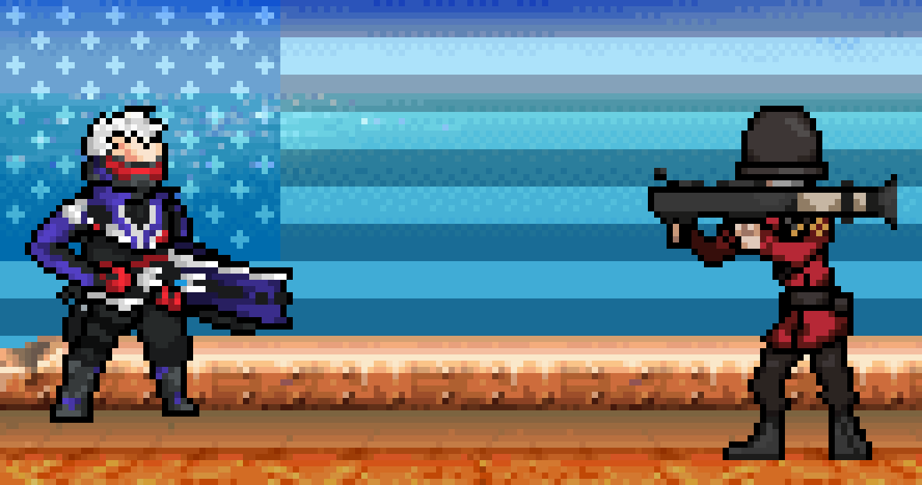 Pixilart - Soldier vs Soldier by henthorneaaron9