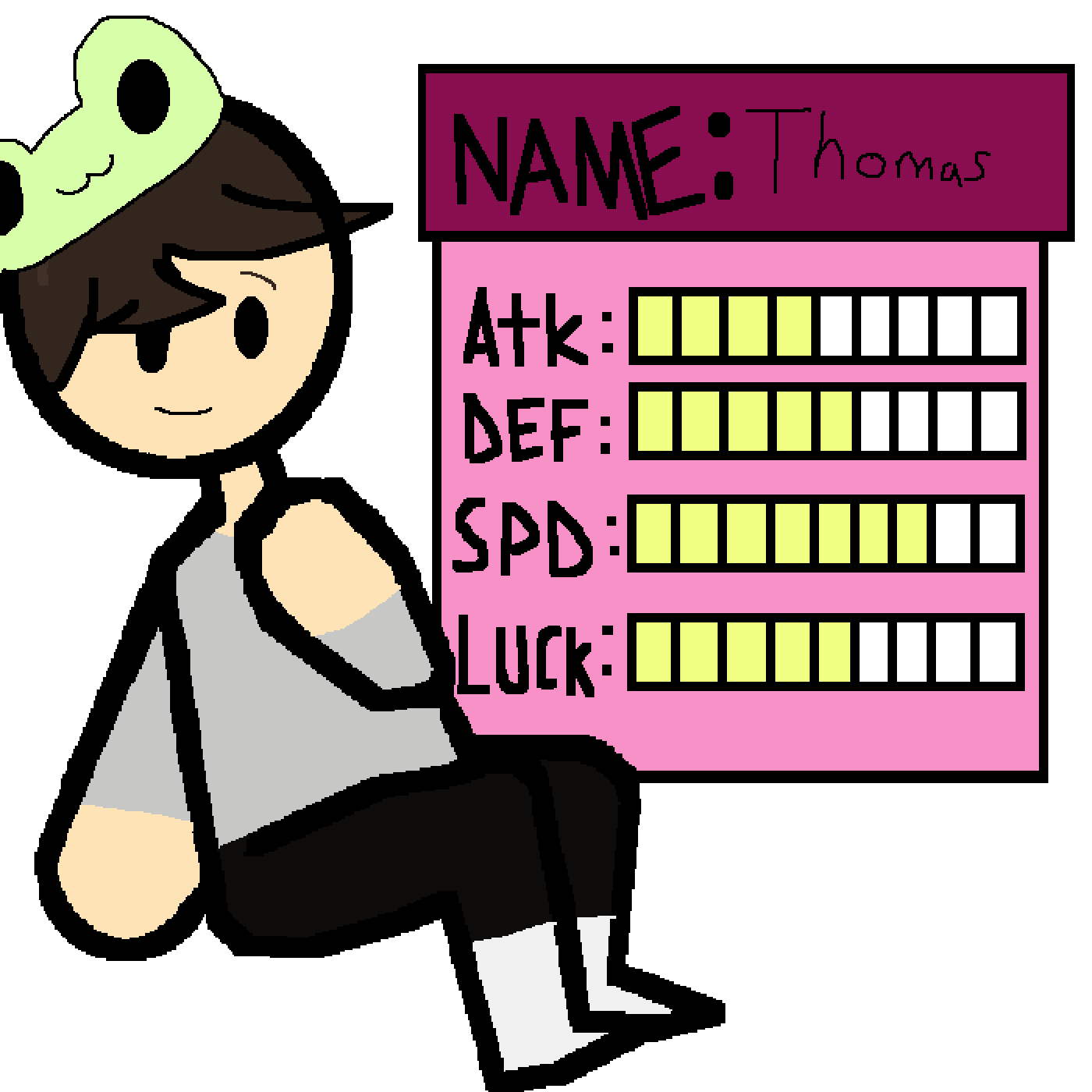 Pixilart - Dream s RPG stats by fredbearschool