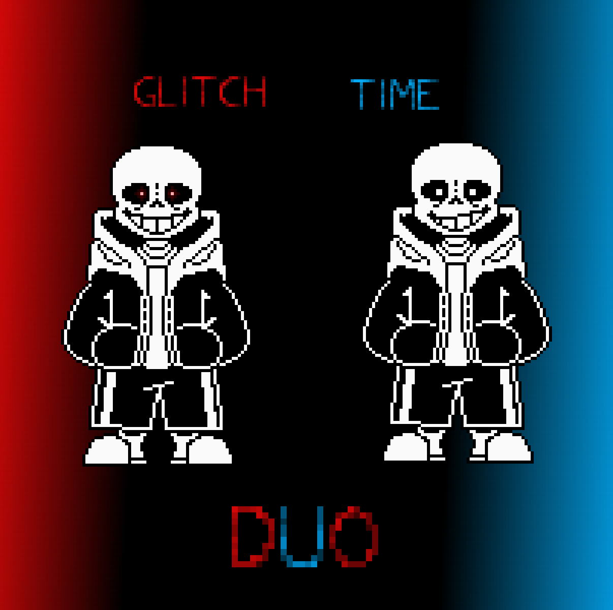 Pixilart - The glitch time duo by Player-R