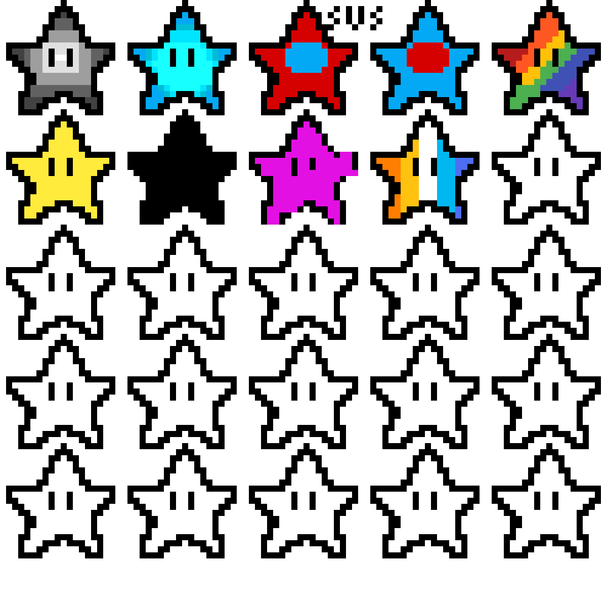 Pixilart - Make Your Own Star (I added aroace star) by SilverfishPXLRT