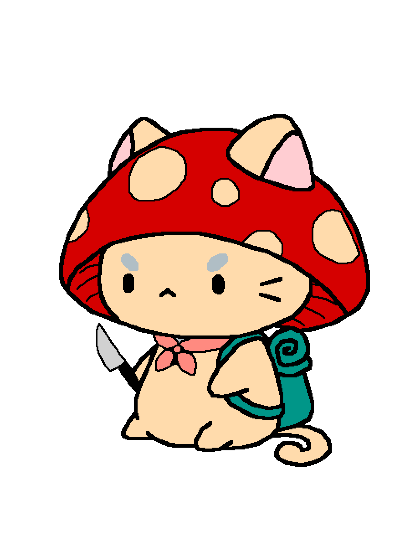 Pixilart - Mushroom Cat by Summerlover7829