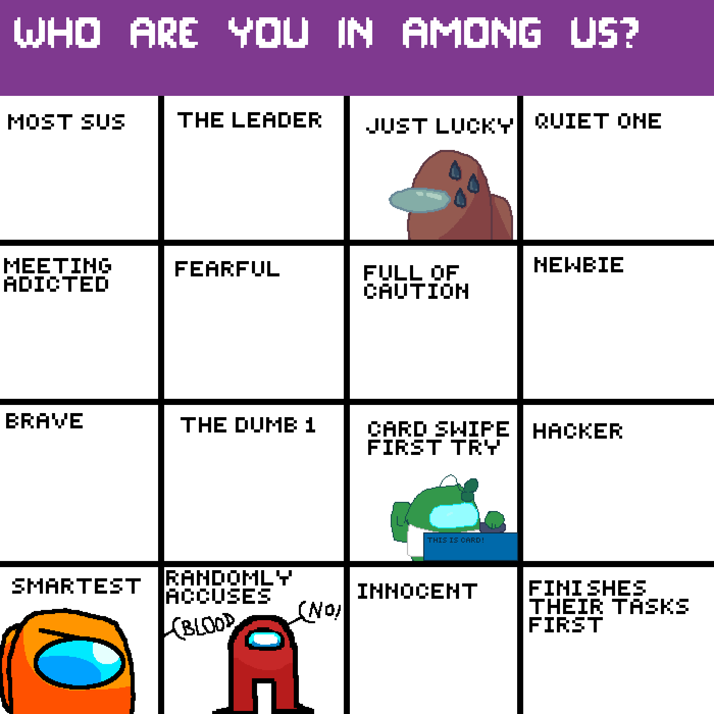 Pixilart - Who are you in Among Us? by ArtisianVI