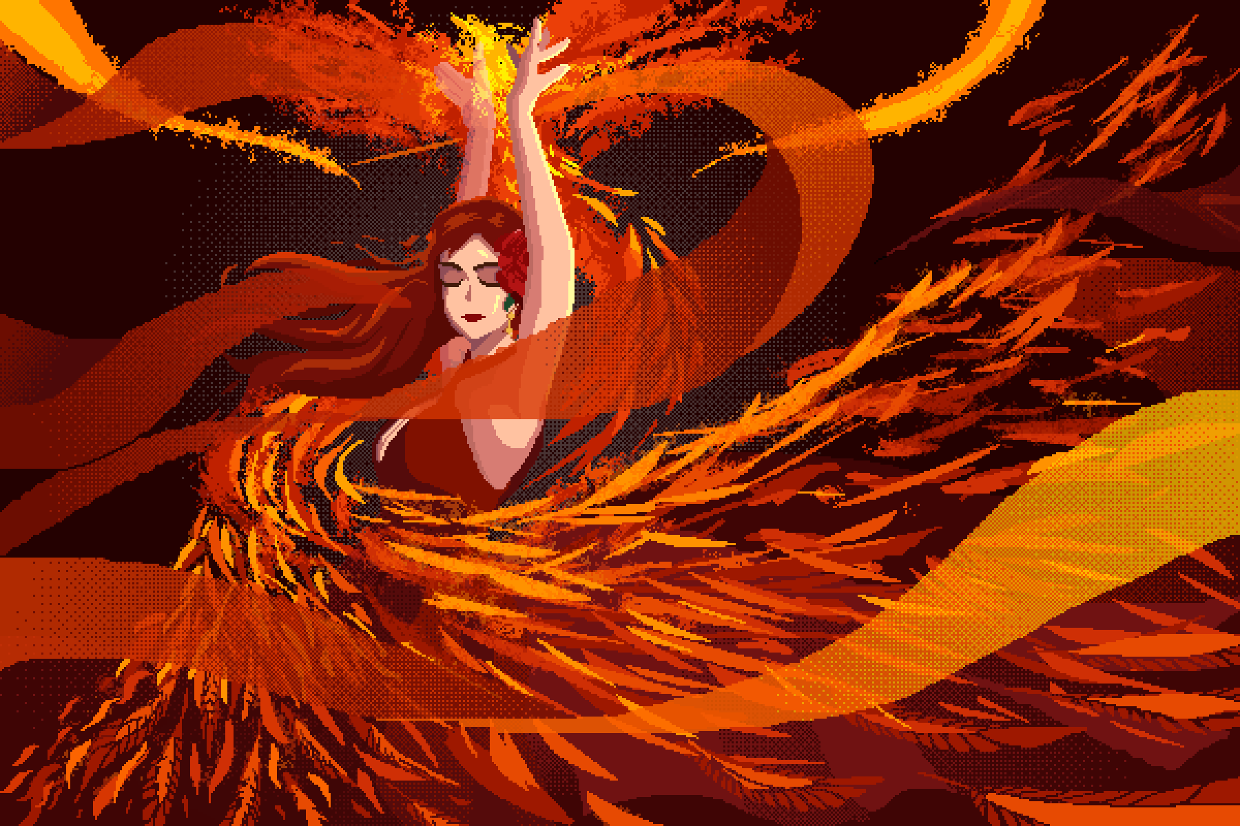 Pixilart - Phoenix Dance by coppters