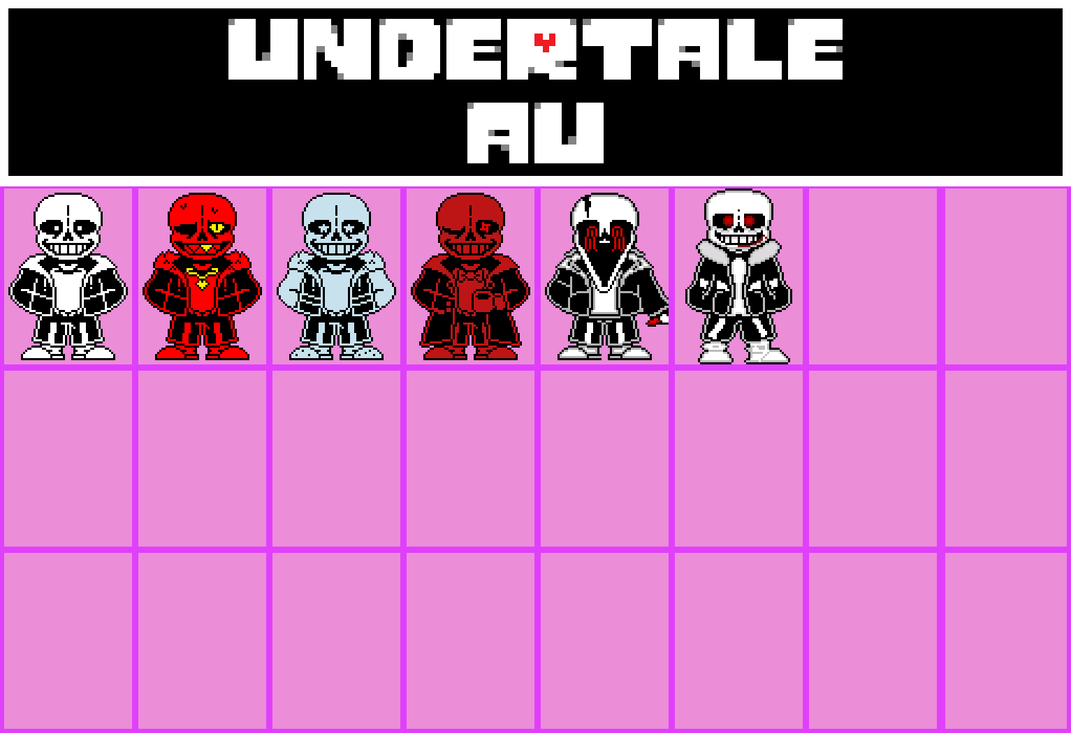 Pixilart - Undertale AU Sheet #1 [W.I.P] by NoobBrando
