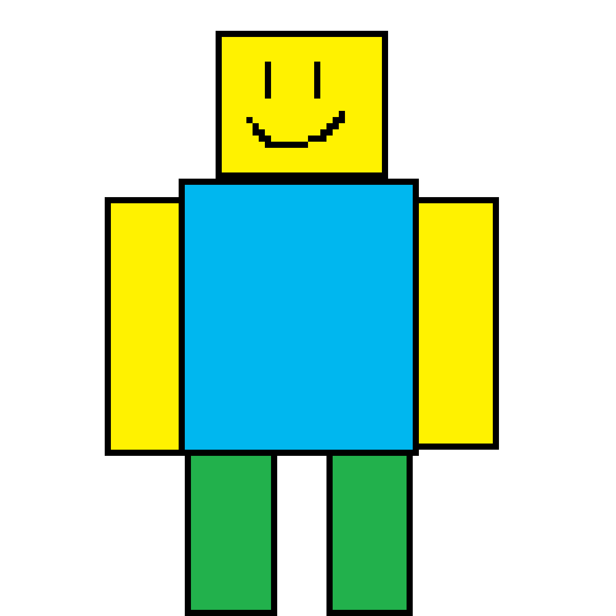 Pixilart - roblox noob by waffle183877