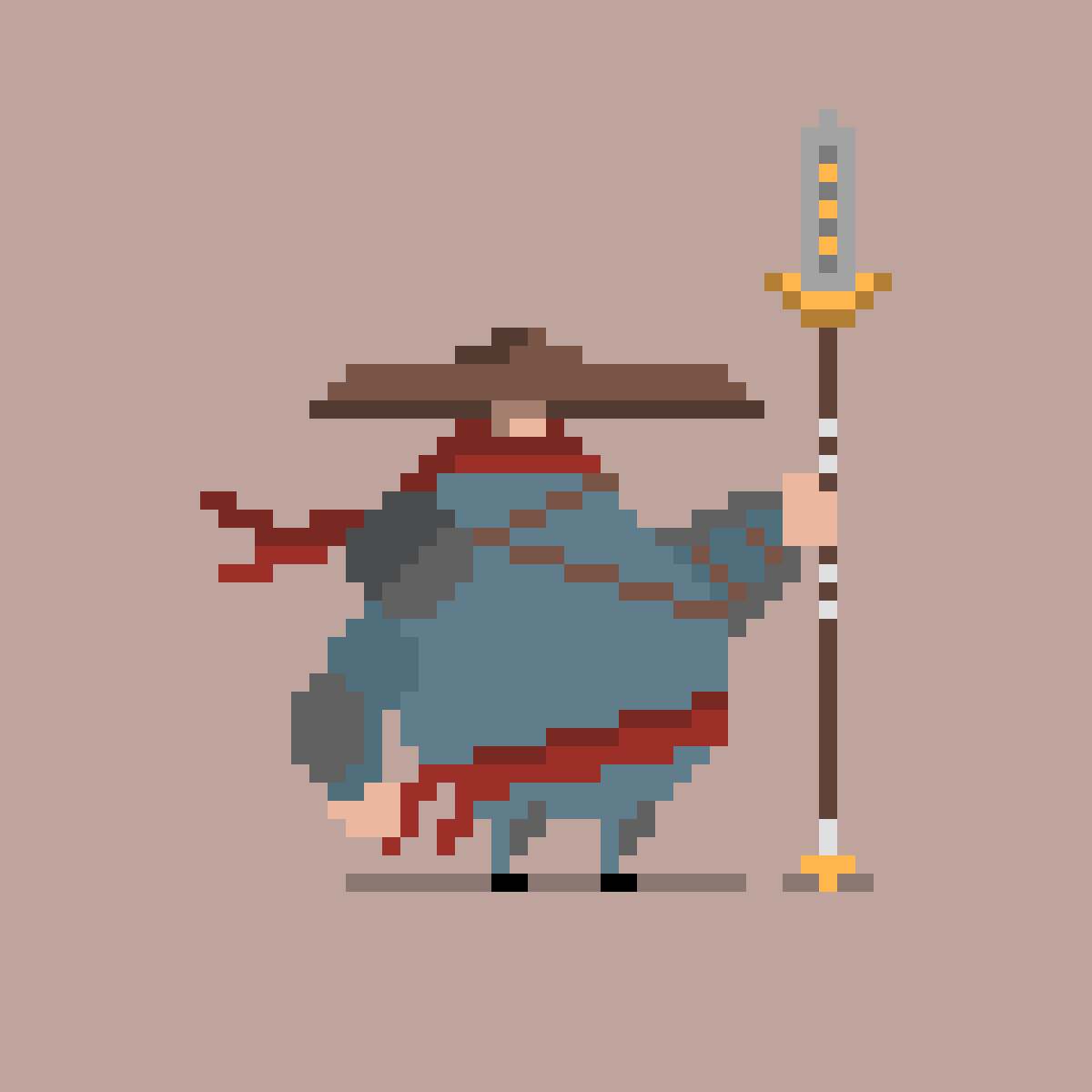 Pixilart - fat samurai by Fofik2012