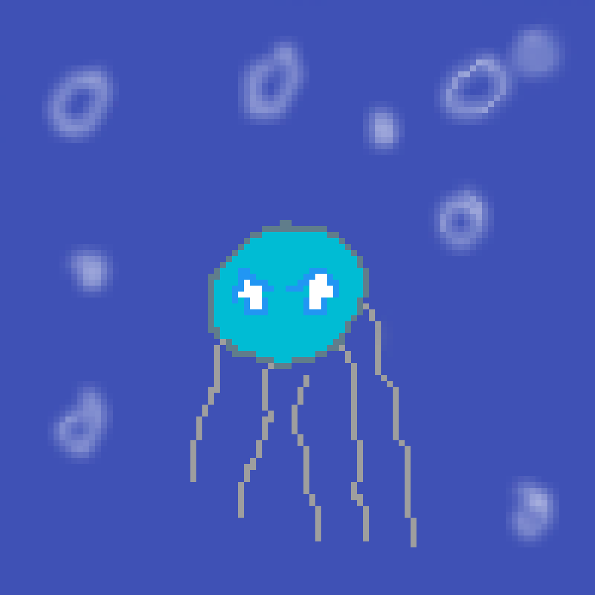 Pixilart - can someone make this a GIF? blue blueberry jellyfish by ...
