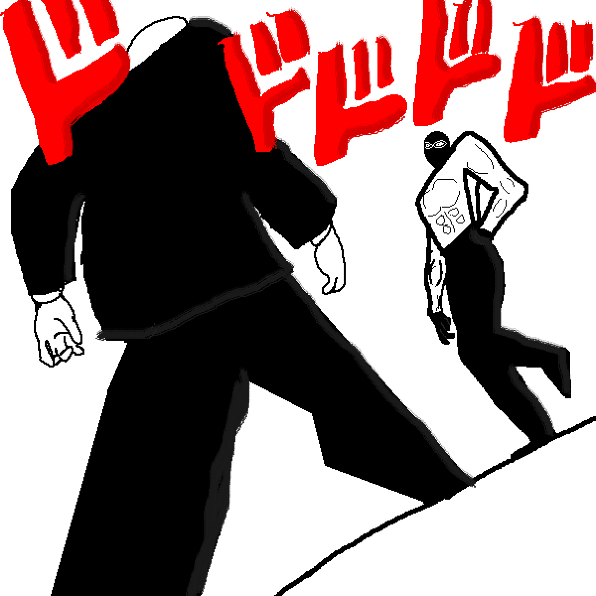 Pixilart - JJBA base (i did the coloring in say thanks to @Emactu) by ...