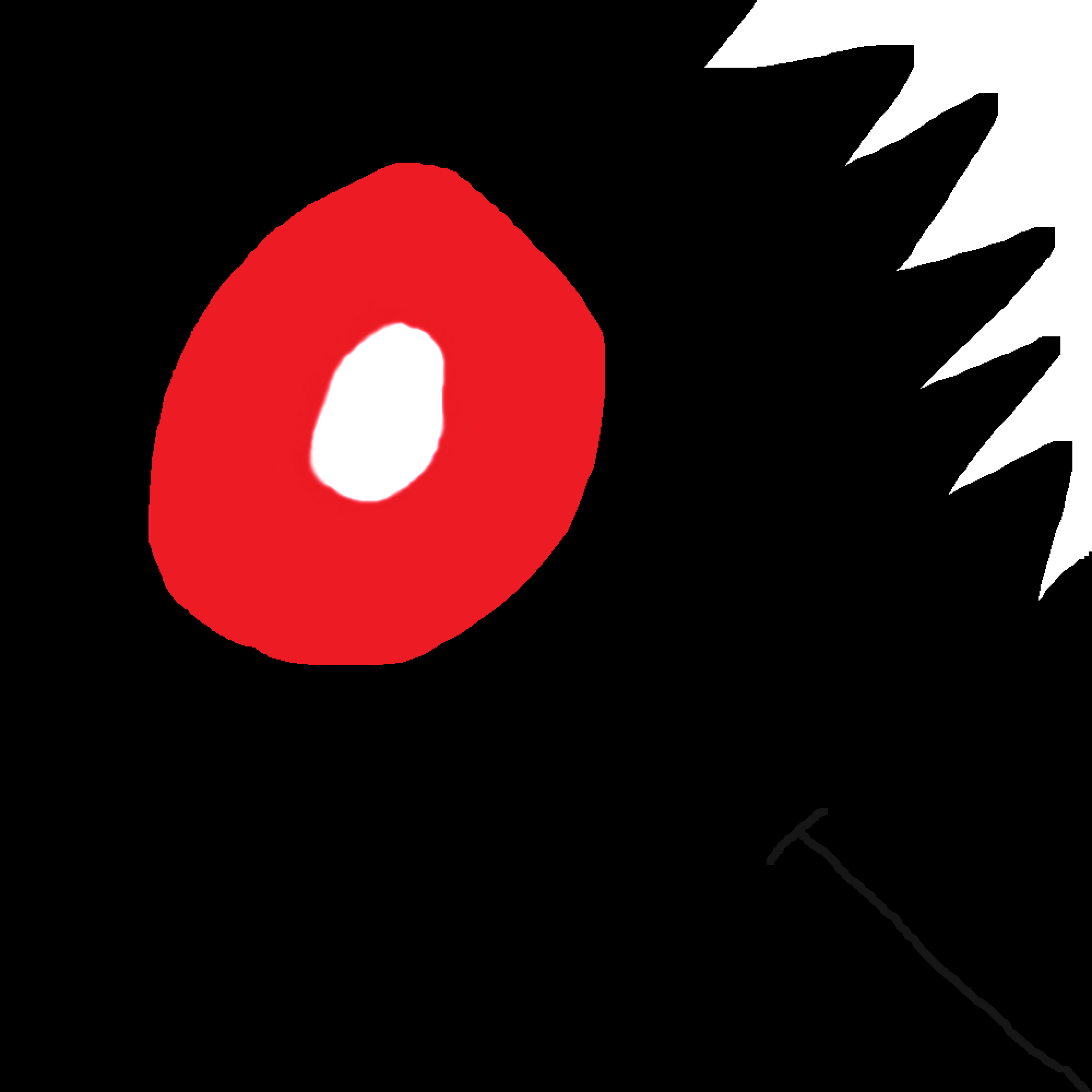 Pixilart - Red eyed friendly monster by RaccoonsForLife