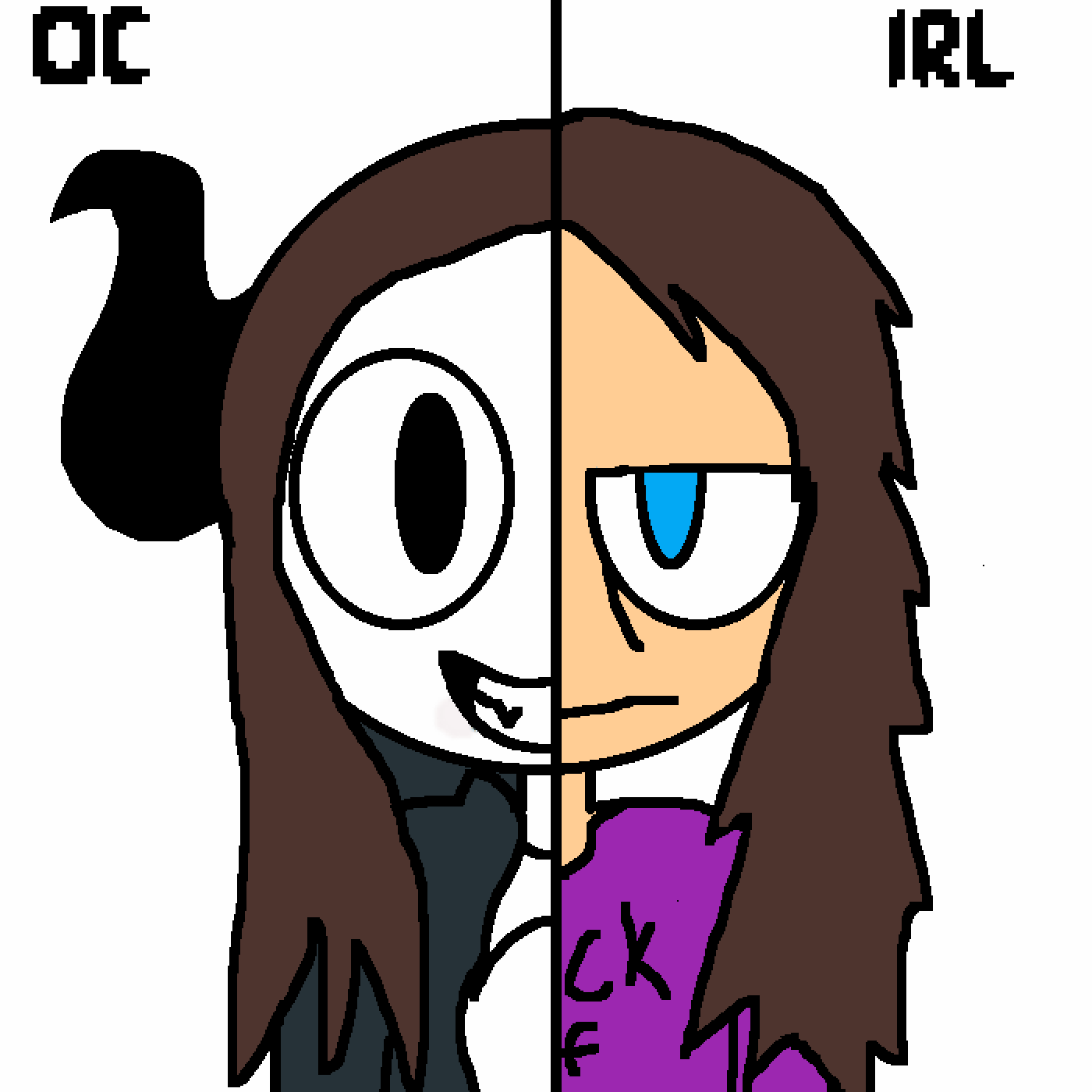 Pixilart - The Oc vs IRL by Crystal-Collabs