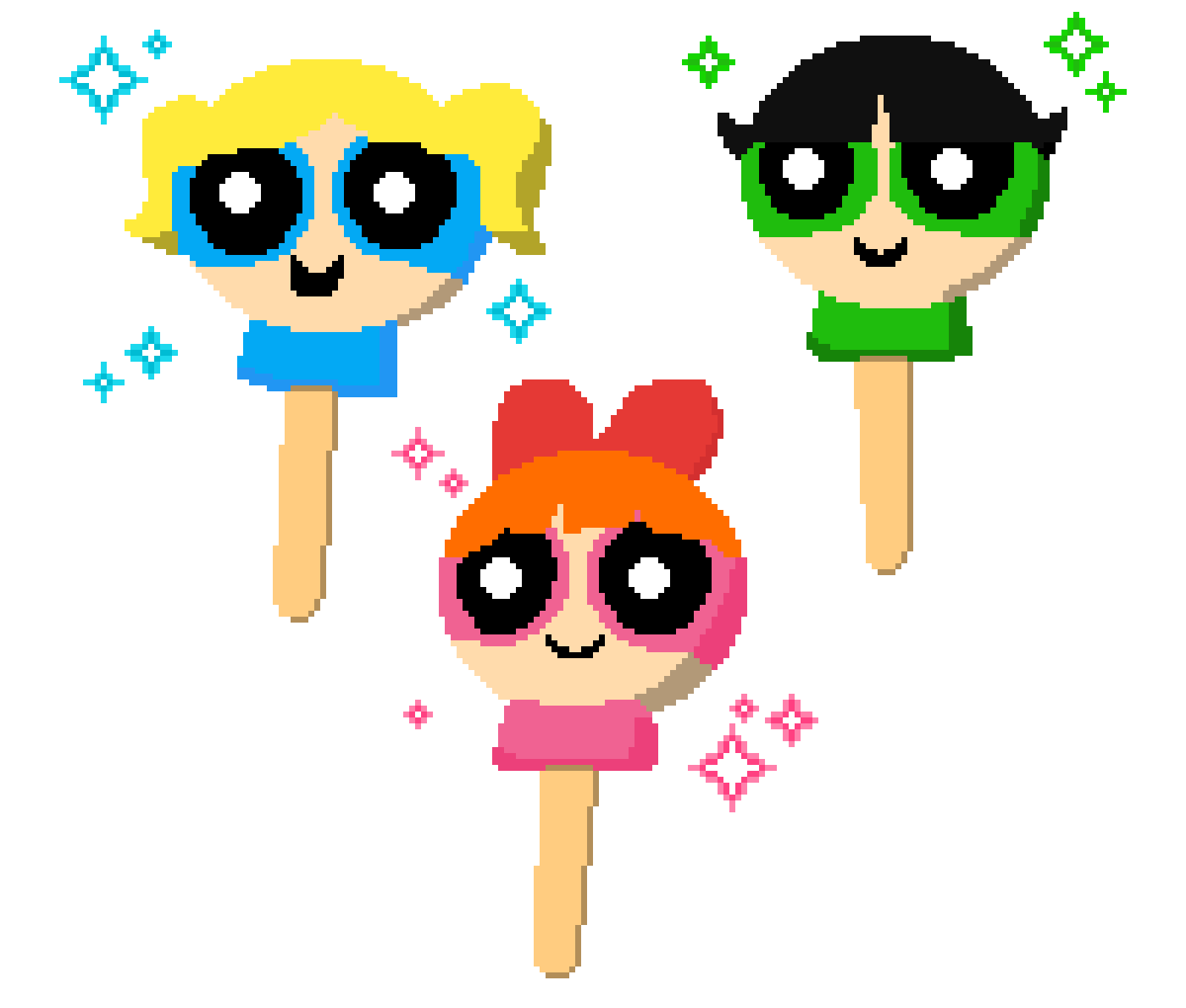 Pixilart - Powerpuff Girls Popsicle by B4RRYFUL
