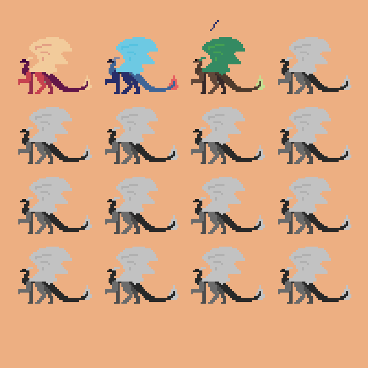 Pixilart - wof Dragon bases by thisguy123