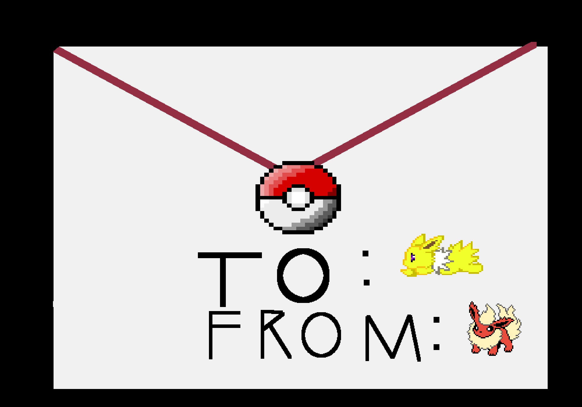 Pixilart - pokemon envelope by cutieesnake