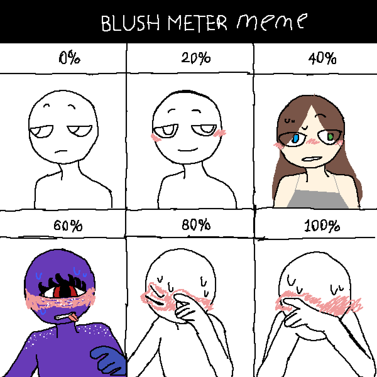 Pixilart - Blush meter meme by mushroom-farm
